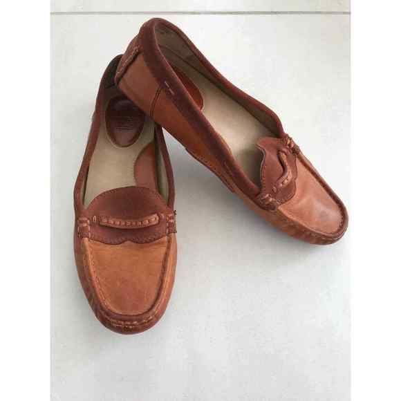 Frye | Shoes | Frye Leather Suede Flats Loafers Moccasins Shoes Flaws ...